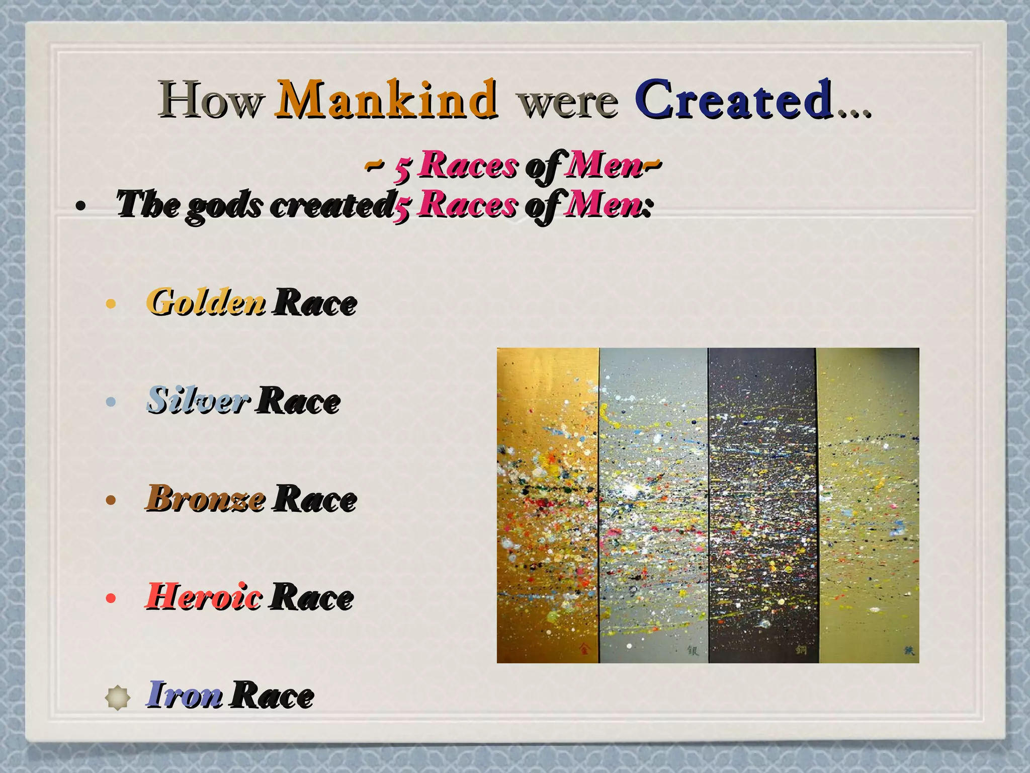 Mythology: How the World and Mankind were Created | PPT