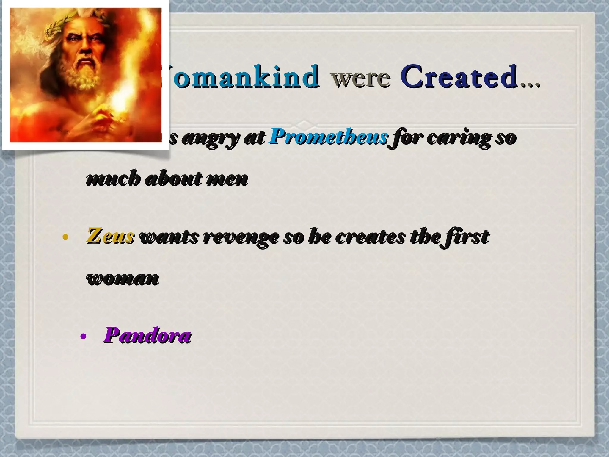 Mythology: How the World and Mankind were Created | PPT