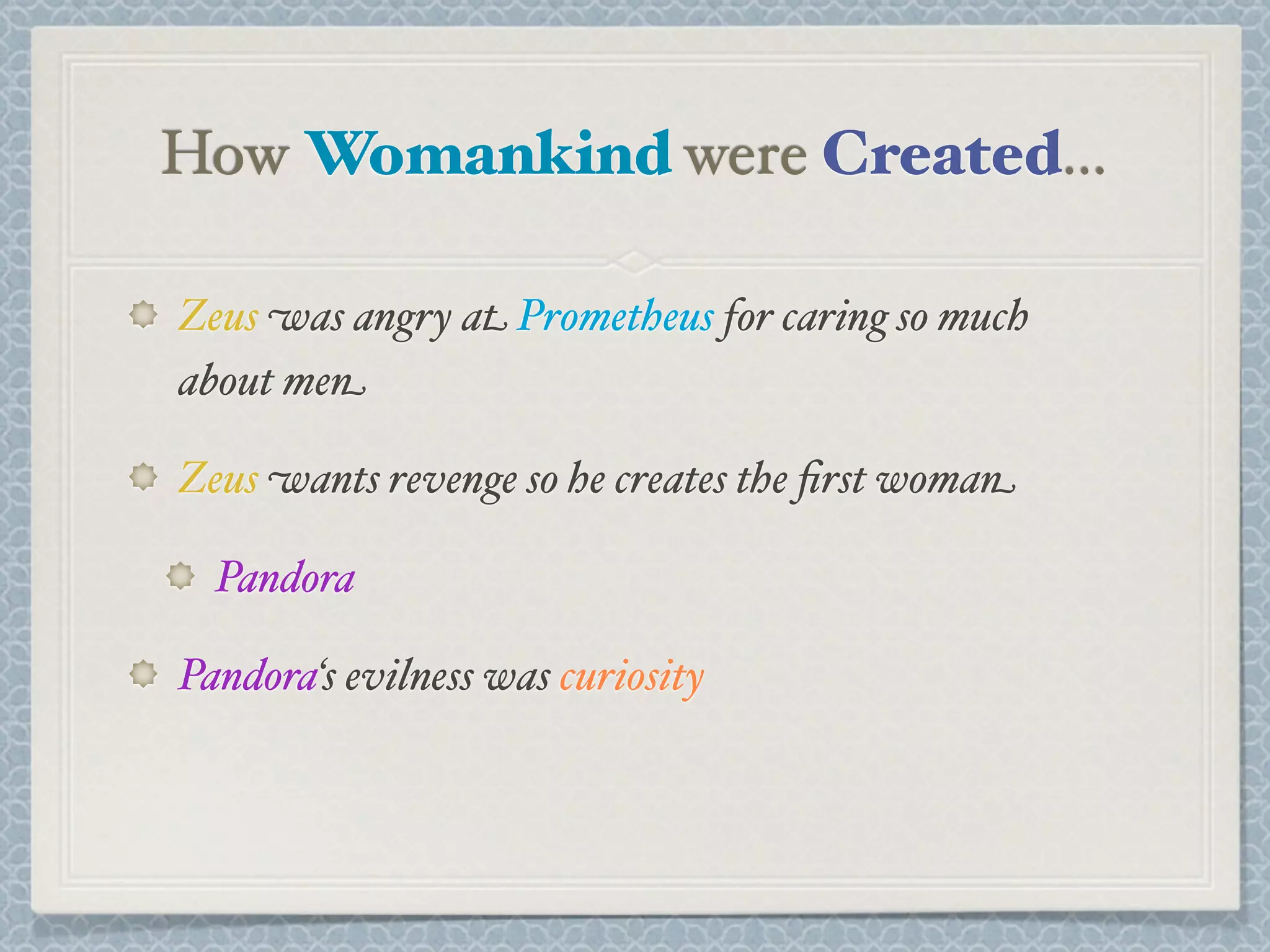 Mythology: How the World and Mankind were Created | KEY