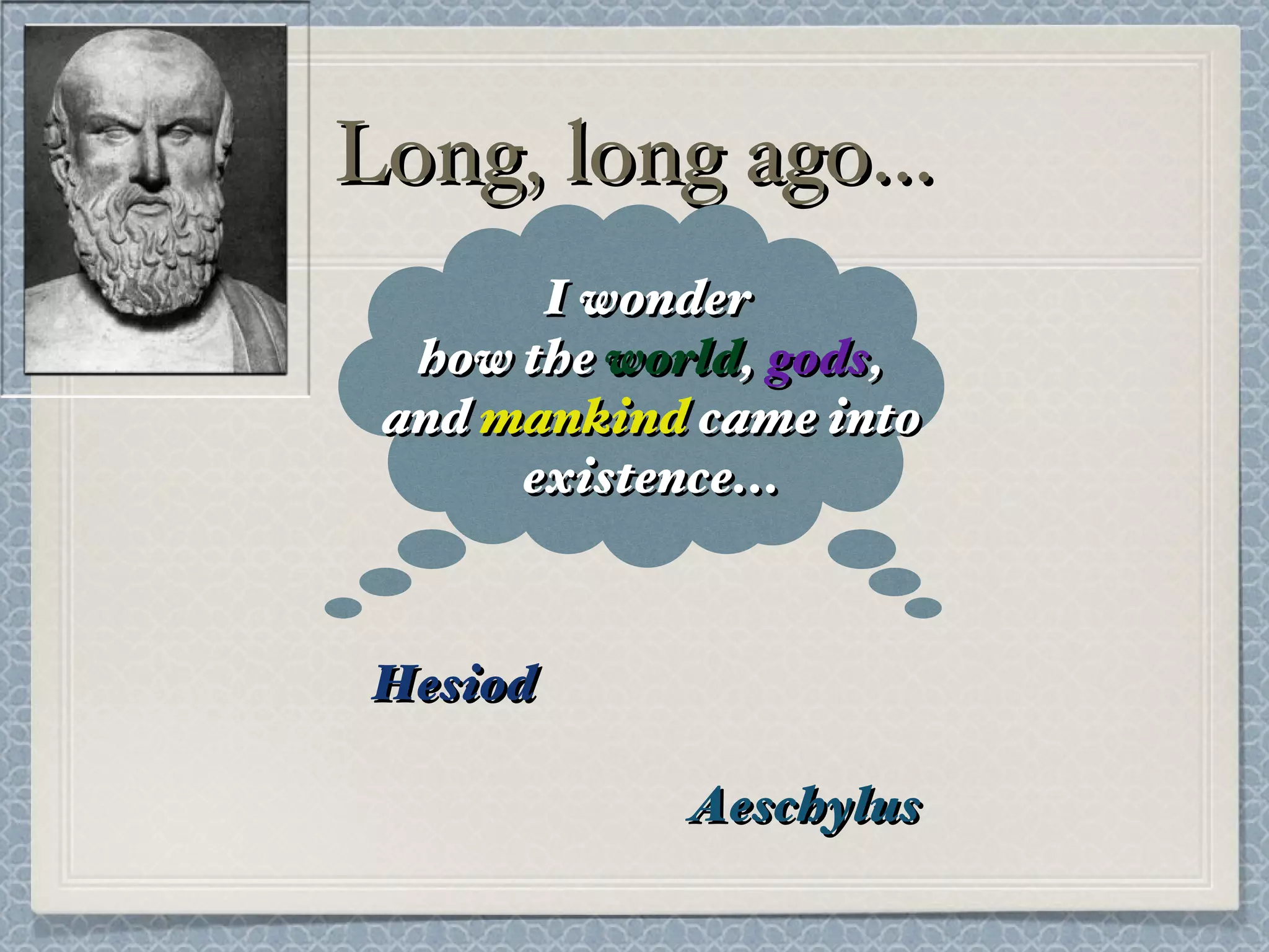 Mythology: How the World and Mankind were Created | PPT