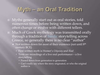 Mythology vocabulary | PPTX