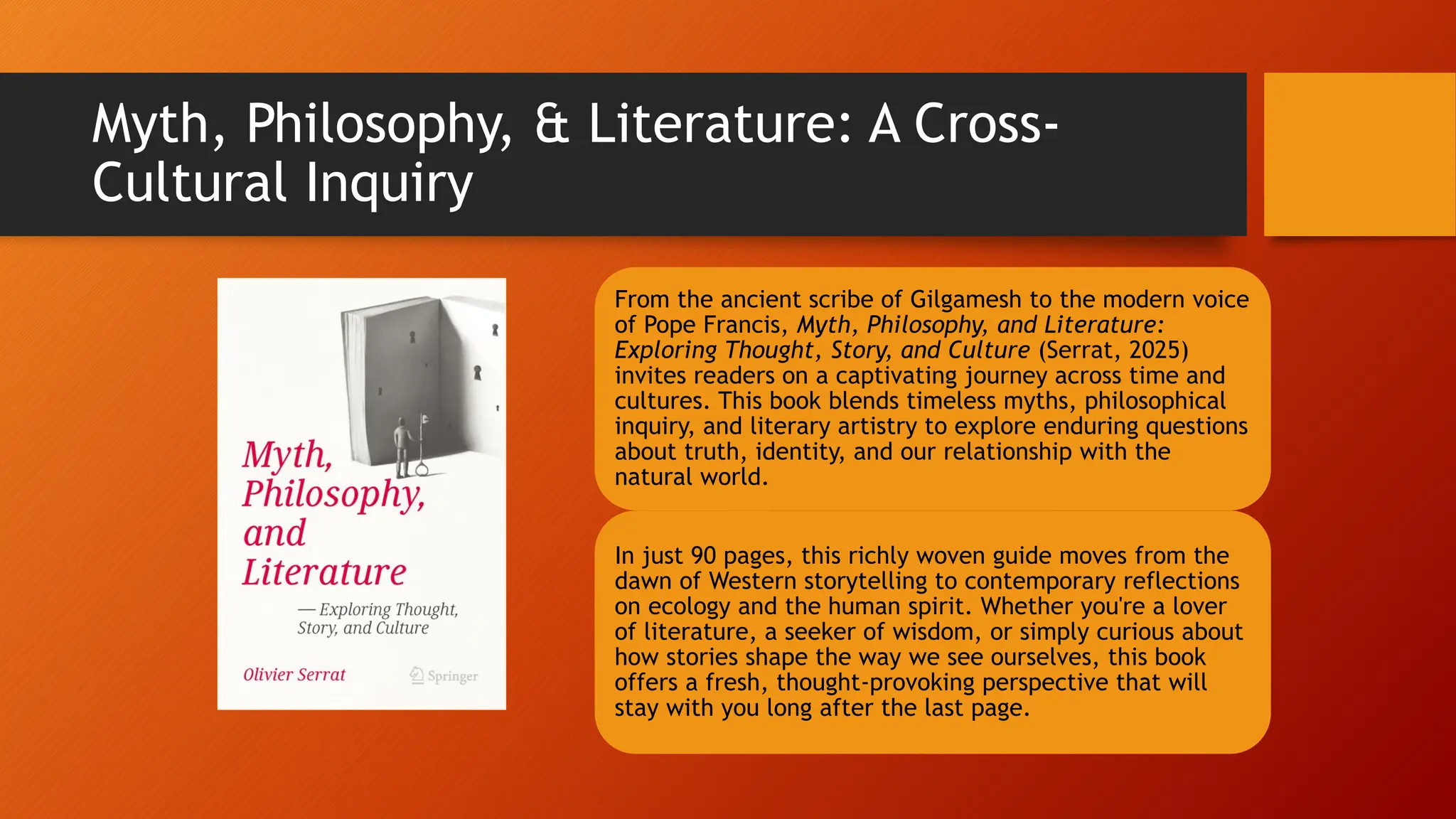 Myth, Philosophy, and Literature: Exploring Thought, Story, & Culture | PDF