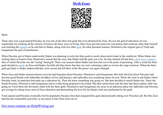 Myth Reflection Paper | PDF