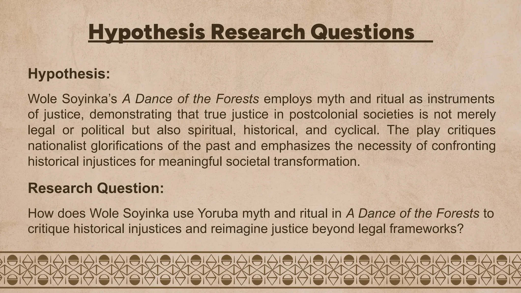 Myth, Ritual, and Justice in Wole Soyinka’s A Dance of the Forests | PDF