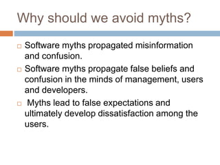Software Myths | PPTX