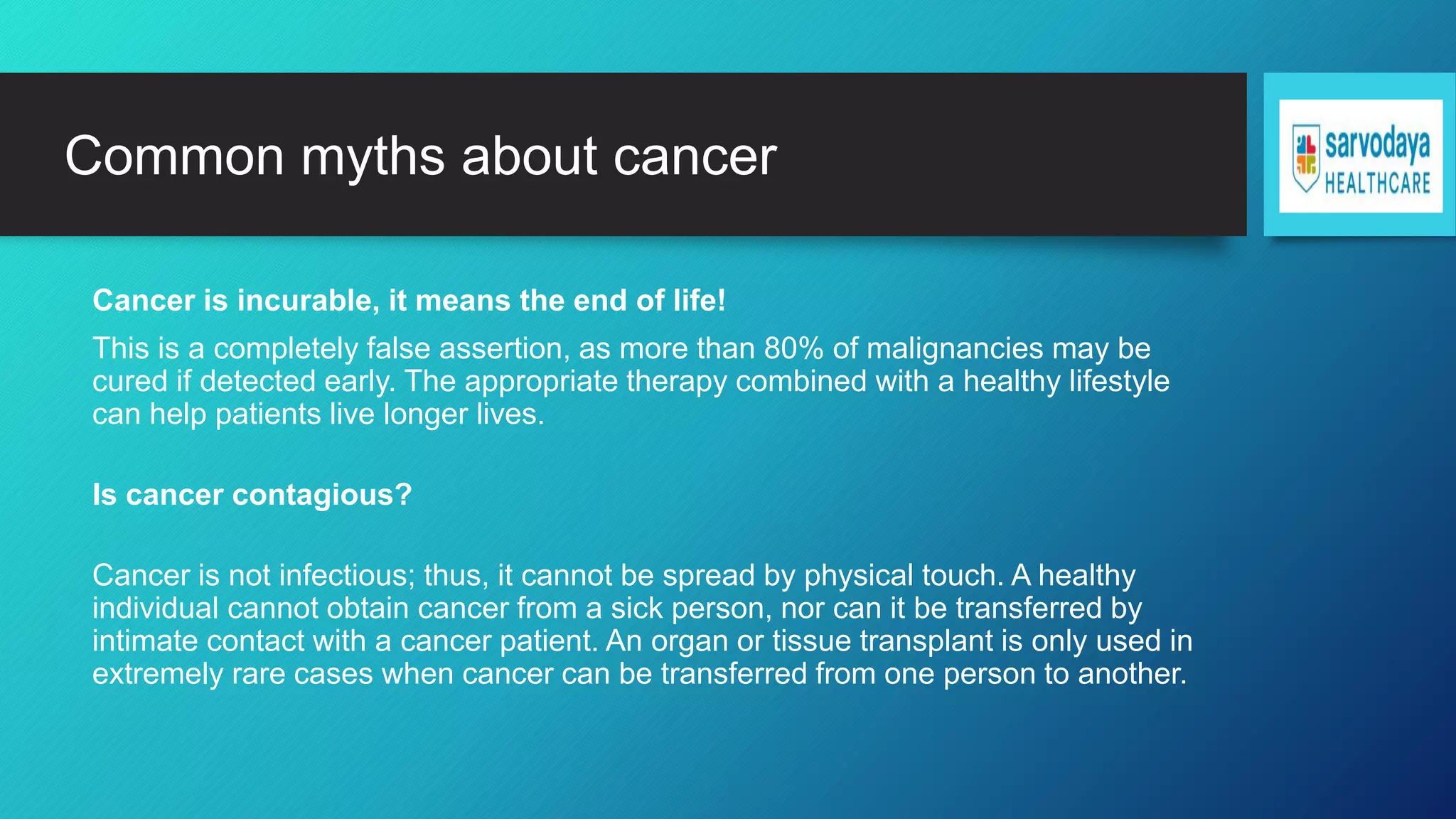 Myths And Facts About Cancer | PPTX