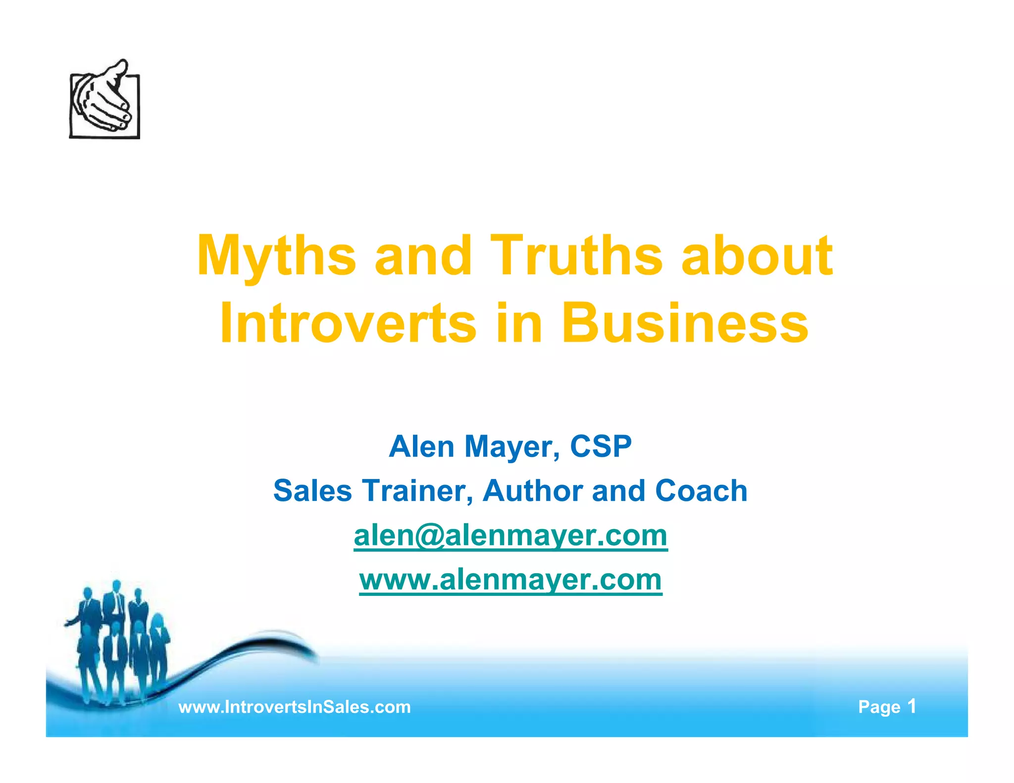 Myths and Truths About Introverts in Business | PPT