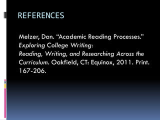 Myths about college reading processes | PPT