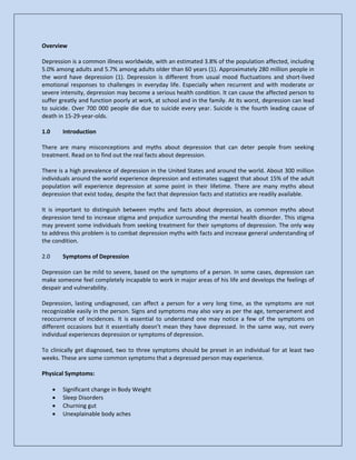Myths about depression | PDF