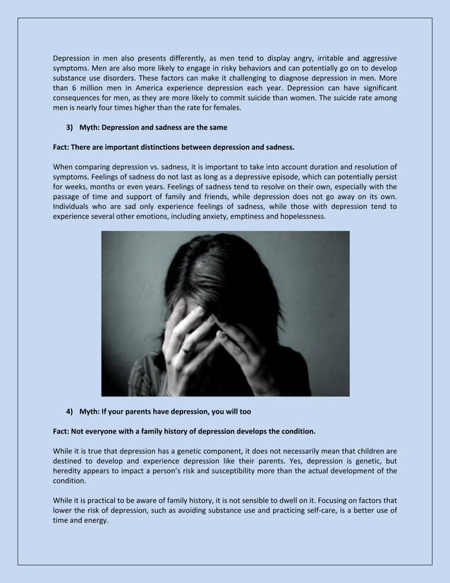 Myths about depression | PDF