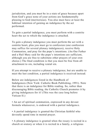 Myths about IndulgencesIndulgences. The very word stirs up more .docx