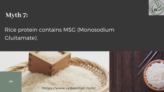 Myths about rice protein | PDF