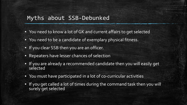 Myths about SSB debunked | PPT