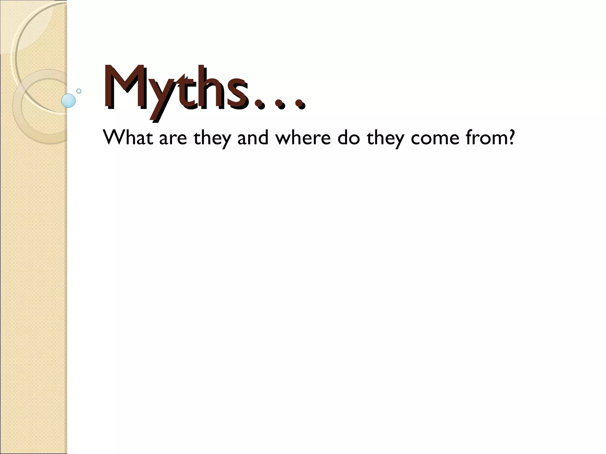 Myths and creation myths | PPT