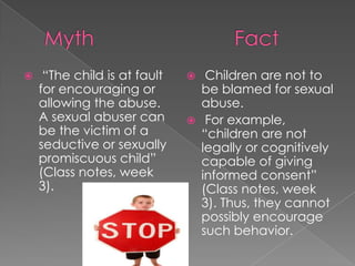 Myths and facts about child abuse | PPTX