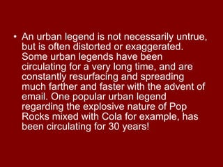 Myths And Legends | PPT