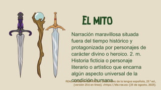 Presentación sobre mitos y leyendas lenguaje y comunicación | PPTX