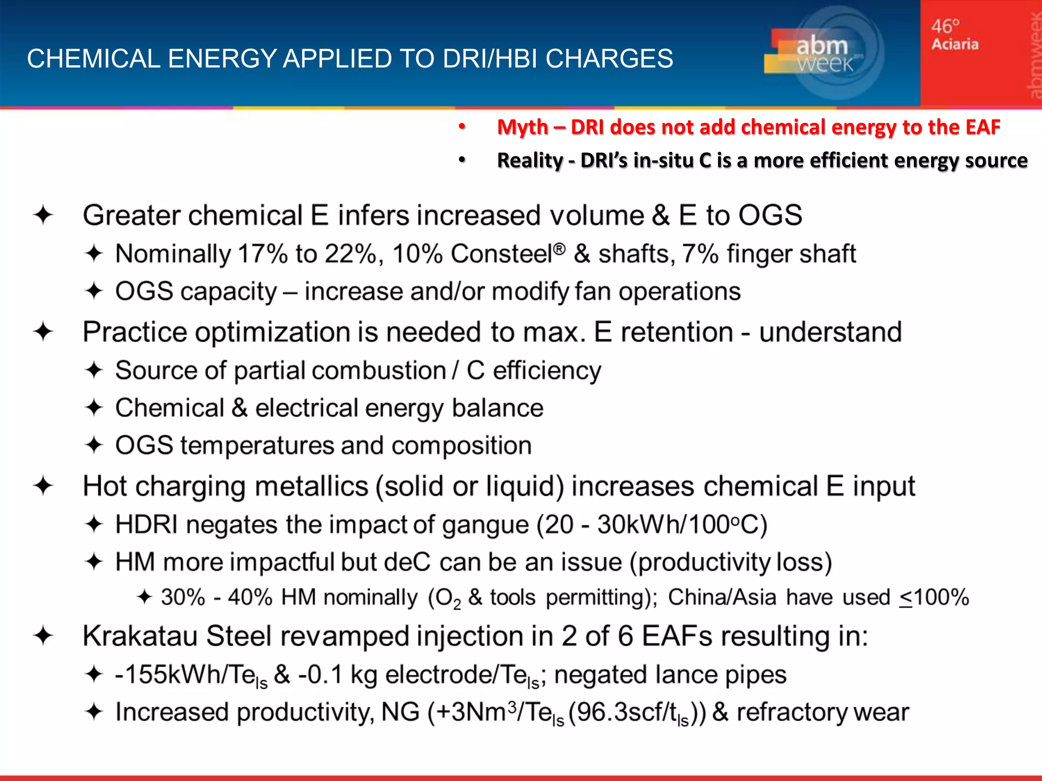 Myths and realities of charging DRI / HBI in electric arc furnaces | PDF