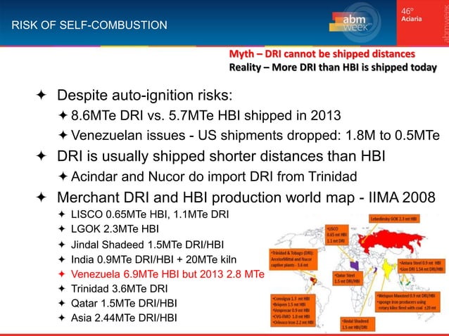 Myths and realities of charging DRI / HBI in electric arc furnaces | PPT