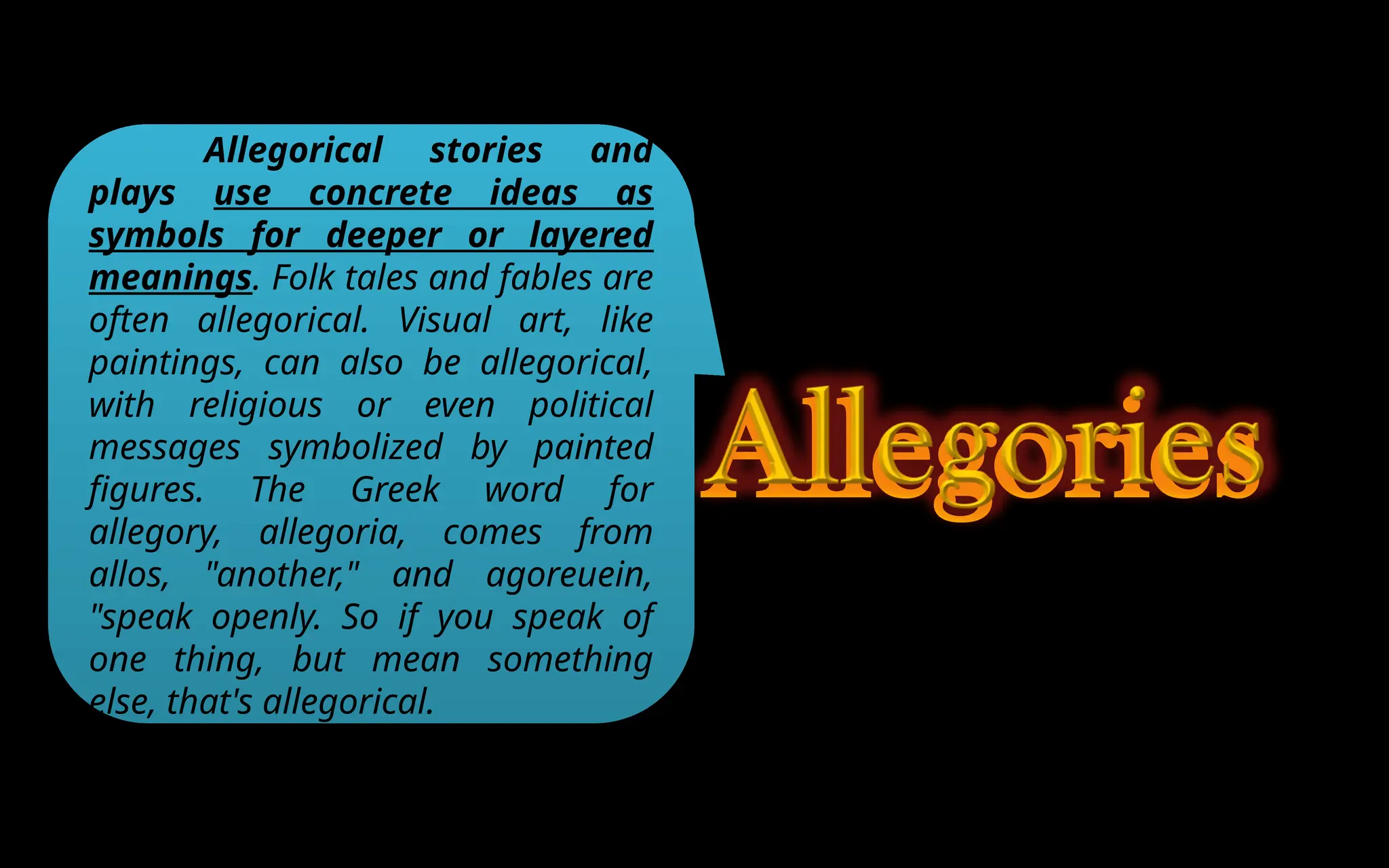 Mythology and Folklore, Myths as Allegories.pptx