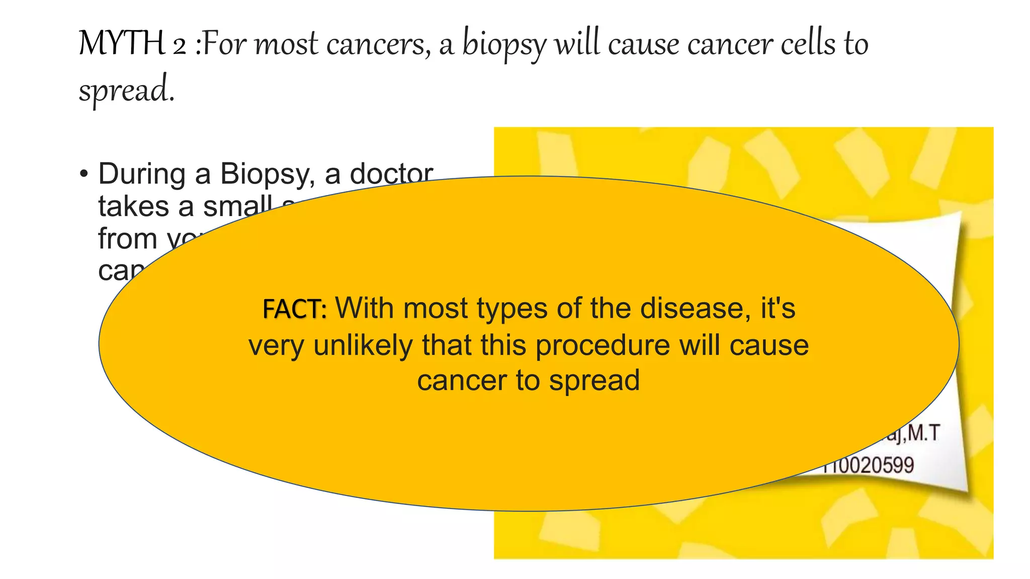 Myths & facts about cancer | PPTX