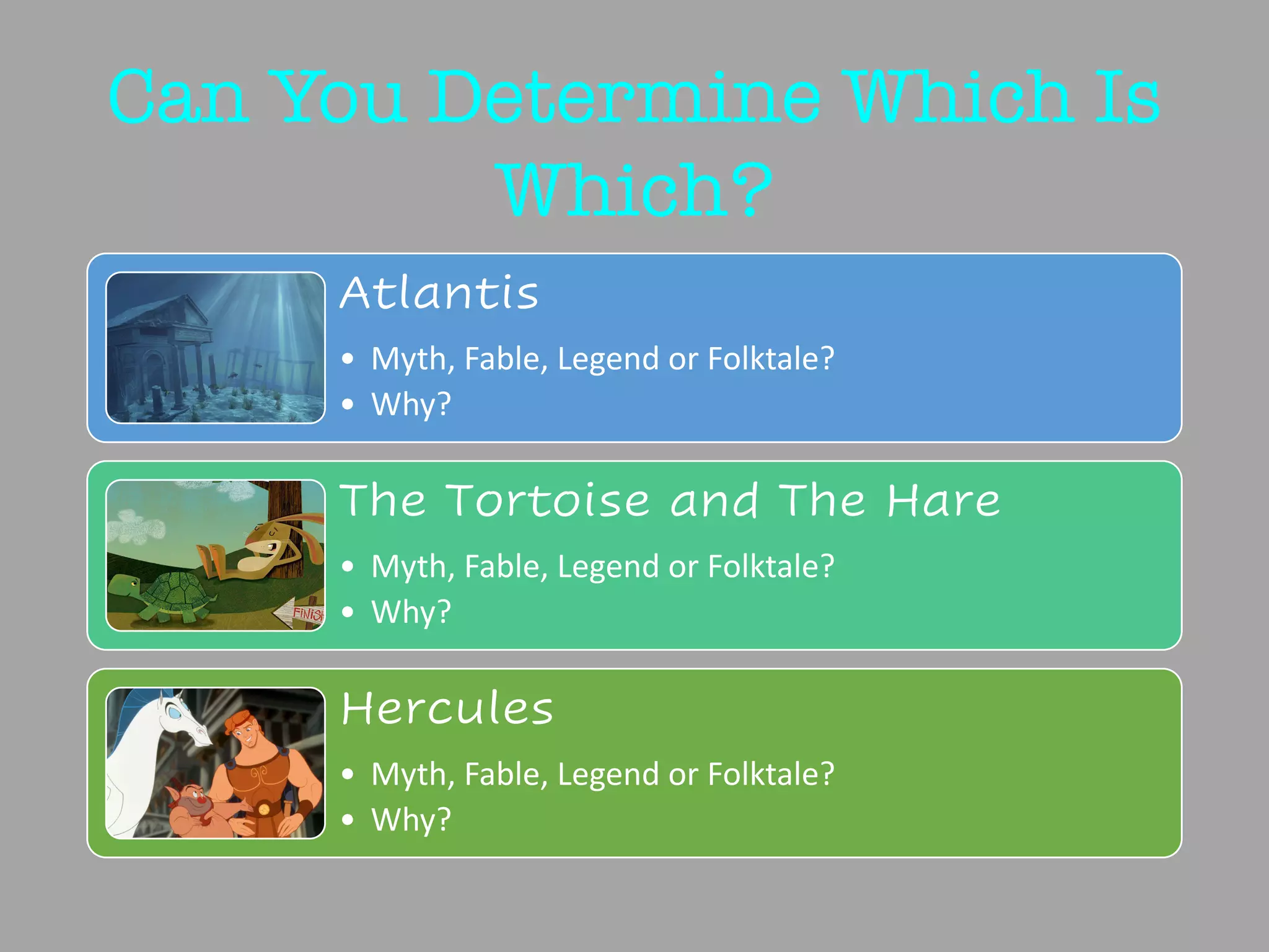 Myths, folktales, legends, and fables | PDF