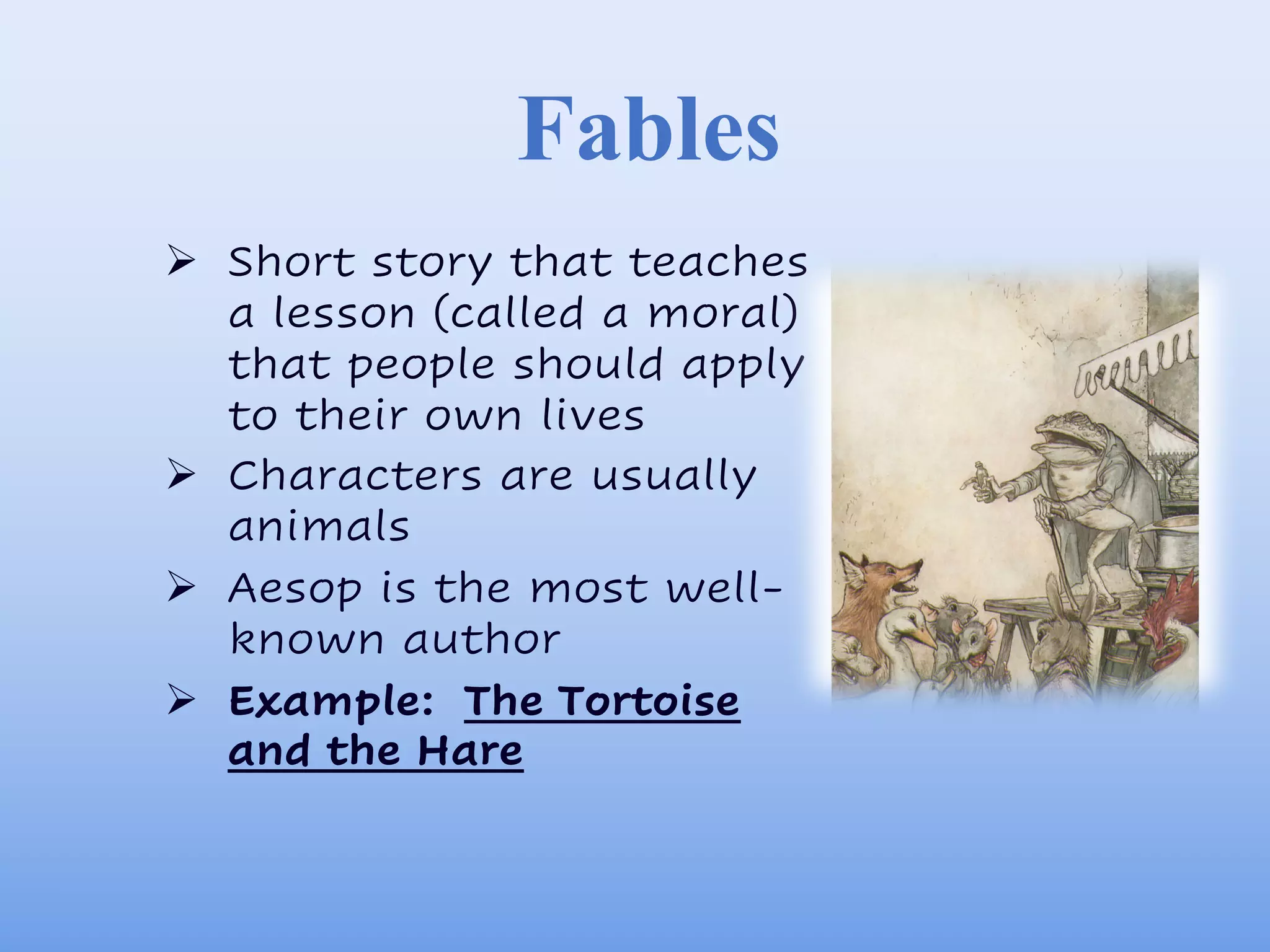 Myths, folktales, legends, and fables | PDF