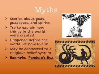 Myths, folktales, legends, and fables | PDF