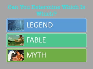 Myths, folktales, legends, and fables | PDF