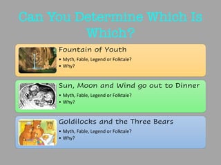 Myths, folktales, legends, and fables | PDF