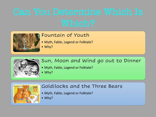 Myths, folktales, legends, and fables | PDF