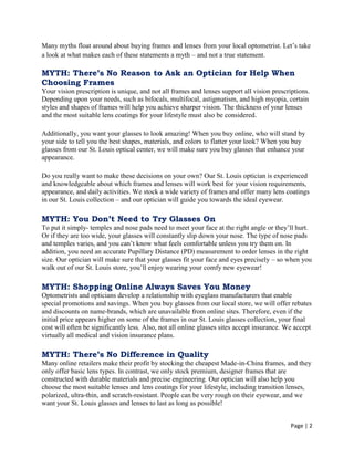 Myths for optical outlets by Optom.Het Vora | PDF