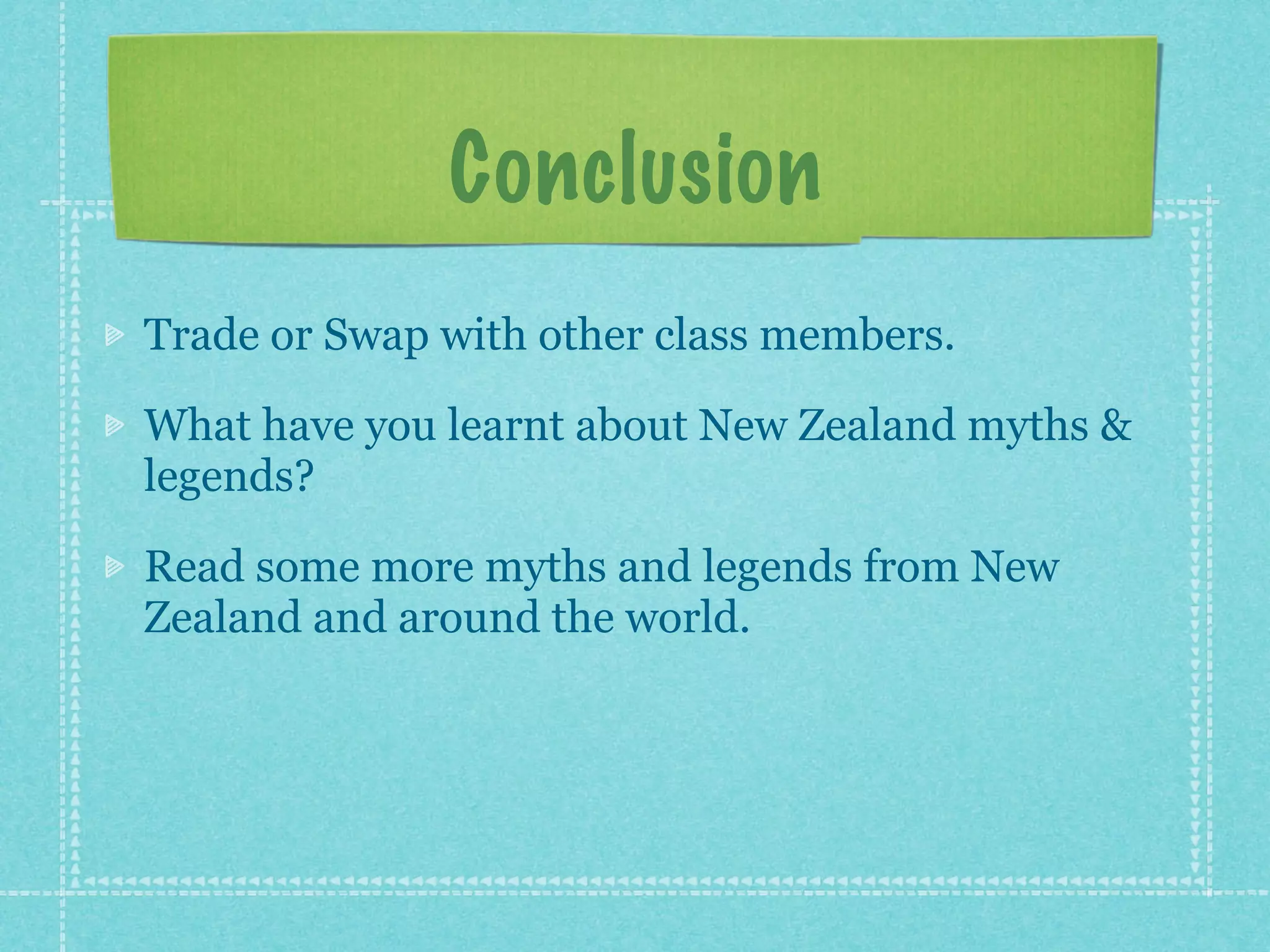 NZ Myths & Legends webquest | KEY