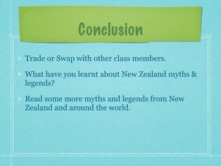 NZ Myths & Legends webquest | PPT