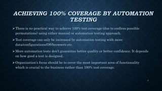 Myths of Automation Testing | PPT