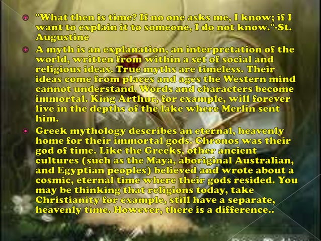 Myths of time and eternity | PPTX
