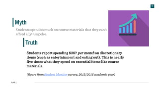 Myth vs. Truth: The Real Story of College Textbooks | PDF
