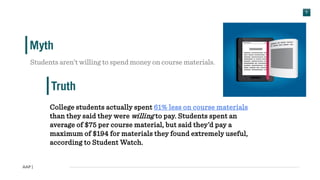 Myth vs. Truth: The Real Story of College Textbooks | PDF