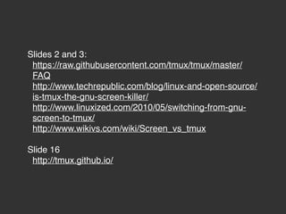 My tmux experience | PDF