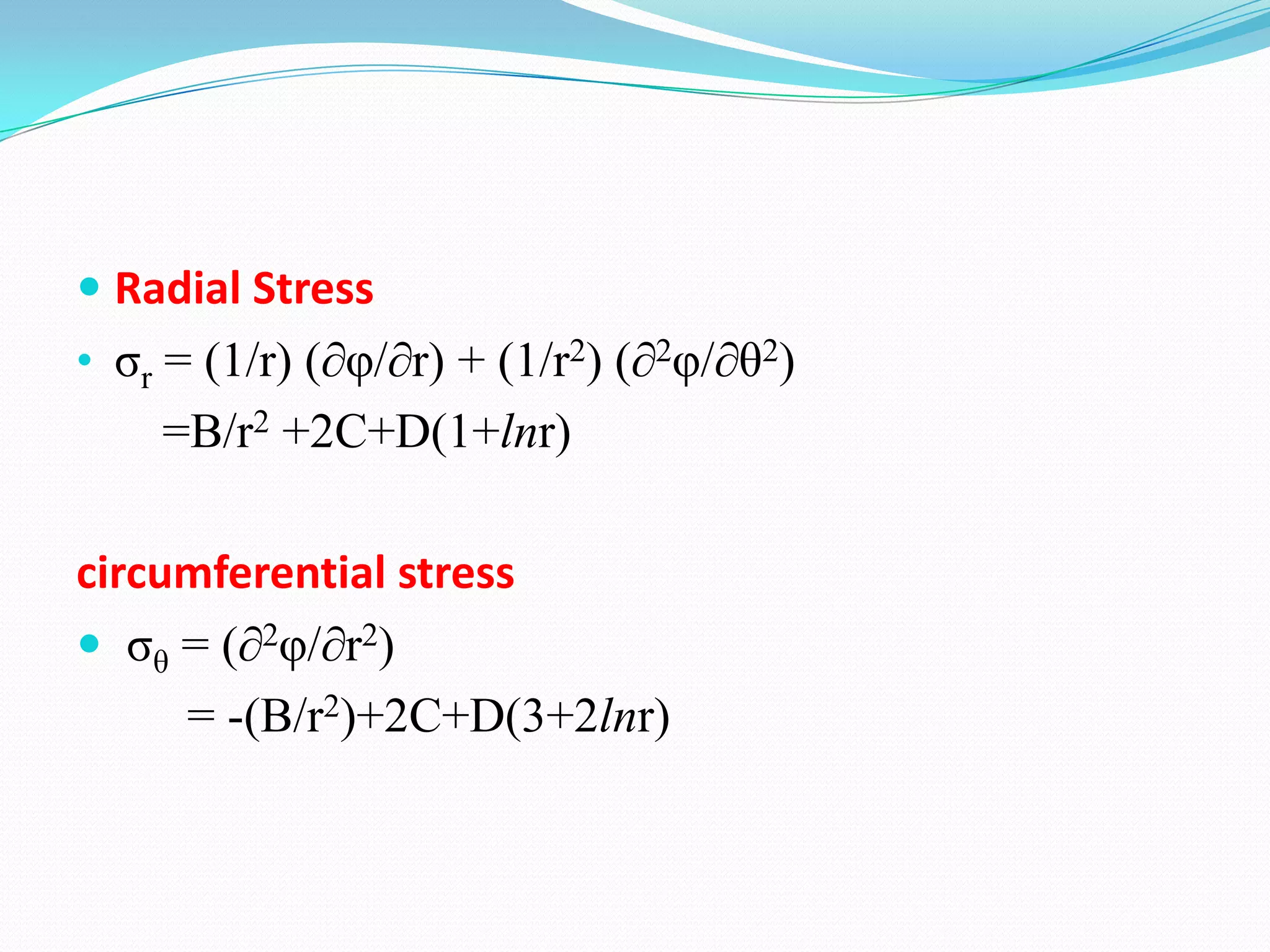 Pure bending of curved bar (polar coordinate) | PPTX