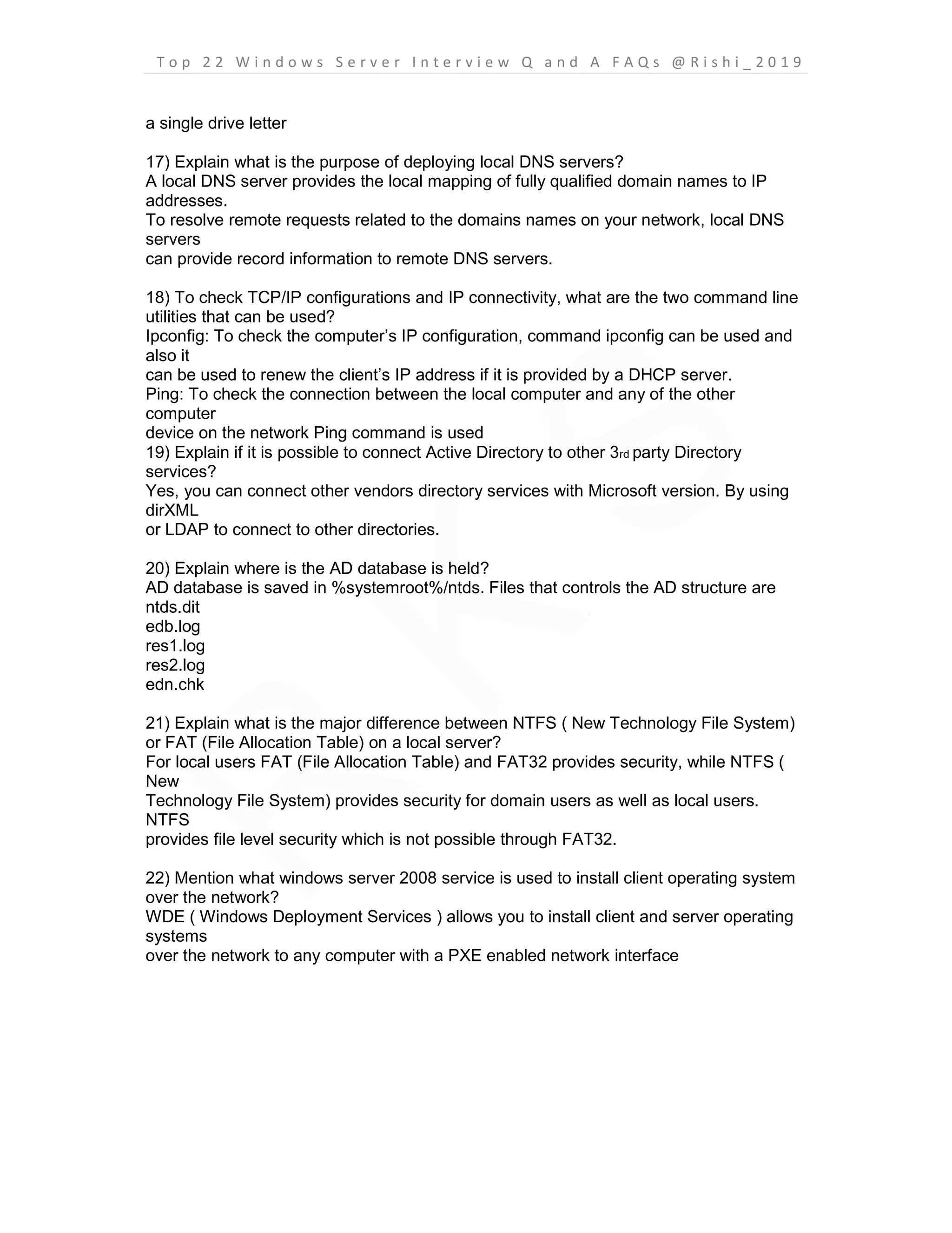 My top 22-windows-server-interview-questions | PDF