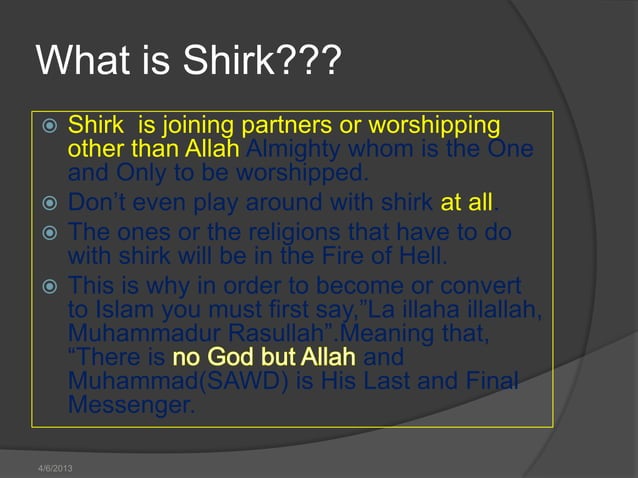 Shirk | PPT