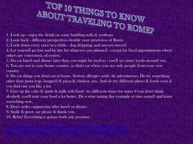 My trip to rome | PPTX