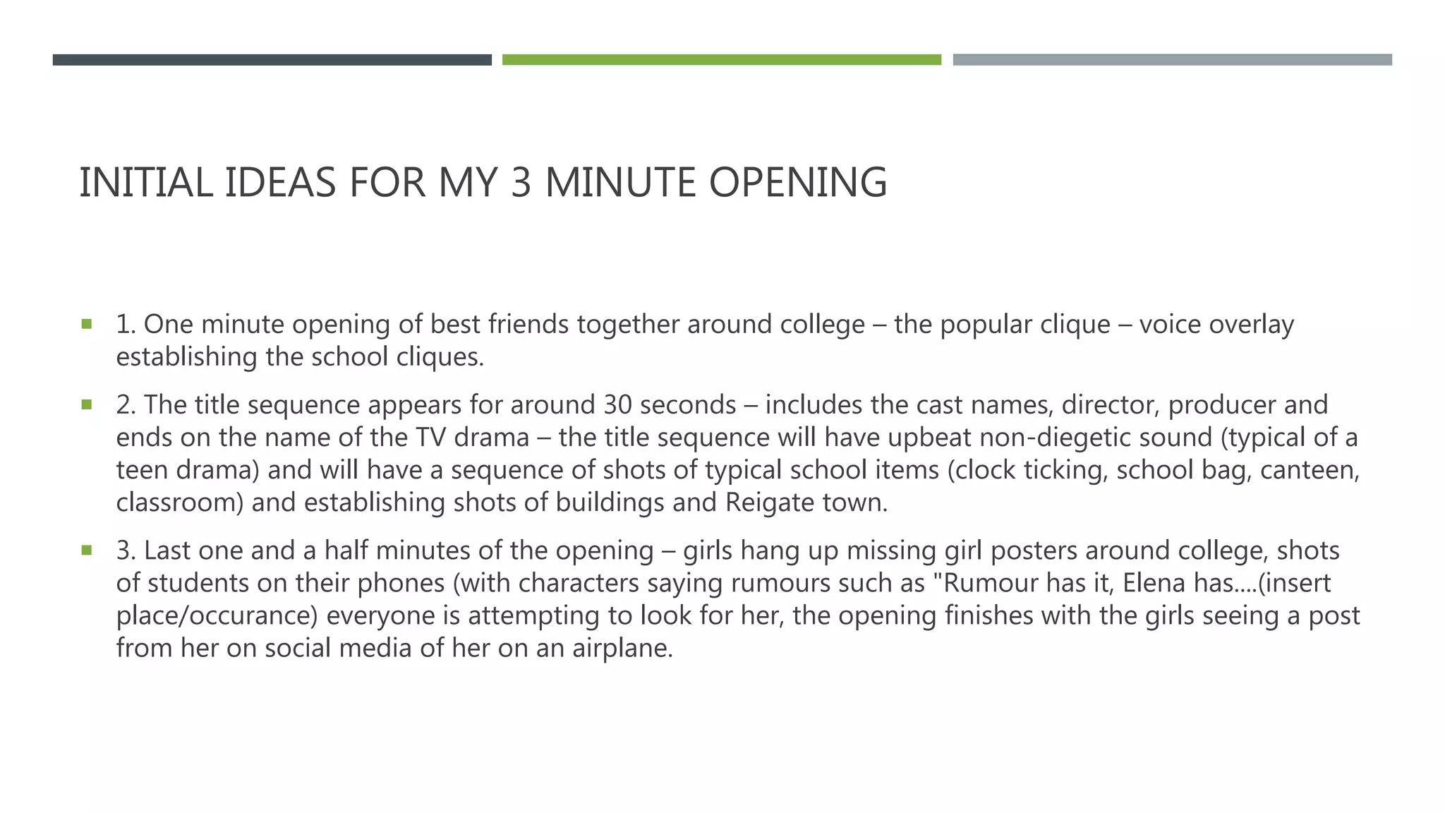 My TV Drama Pitch Presentation | PPT