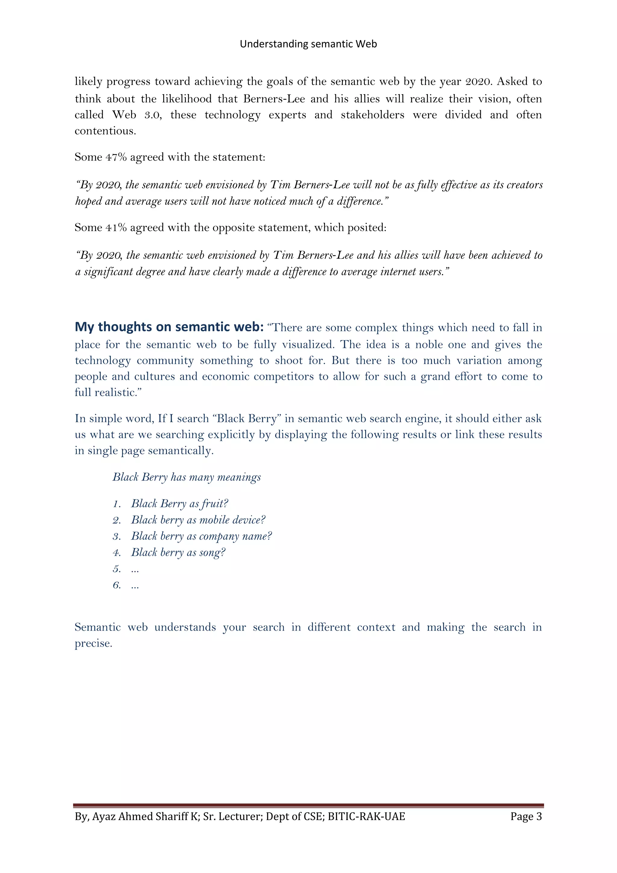 My understanding semantic web | PDF