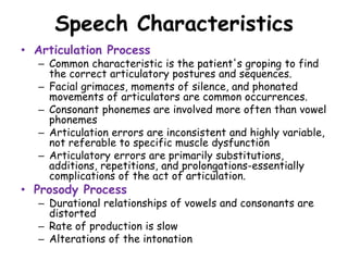 MOTOR SPEECH DISORDERS | PPTX