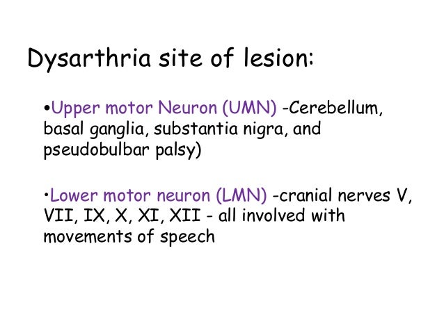 MOTOR SPEECH DISORDERS