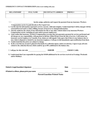 MY URGENT CARE PATIENT REGISTRATION FORM | PDF