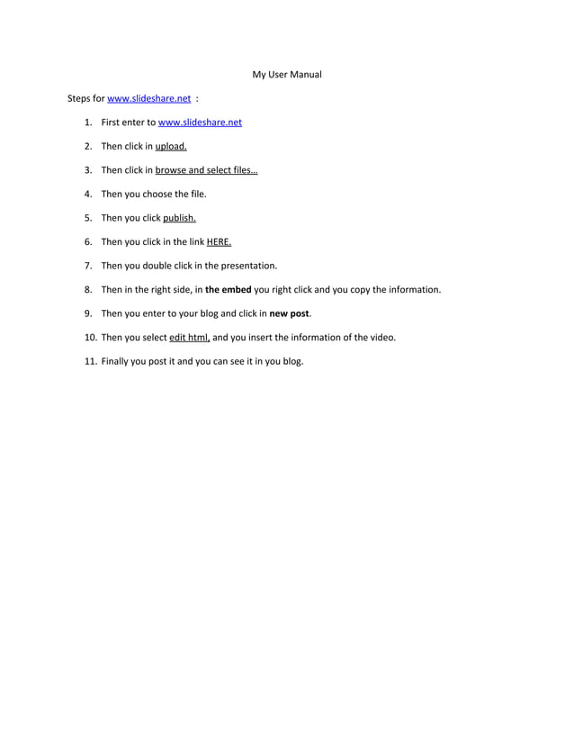 My User Manual | PDF