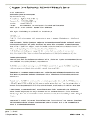 MaxBotix Code Examples | PDF | Digital Audio | Computer Software and ...